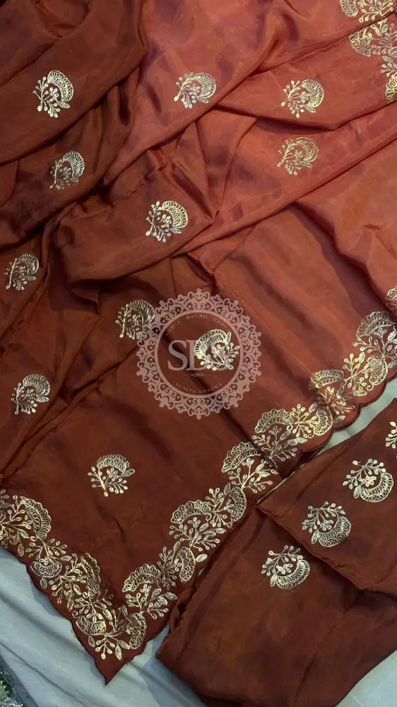 PITTAN WORK UPADA SILK SAREE – sbsjaipur