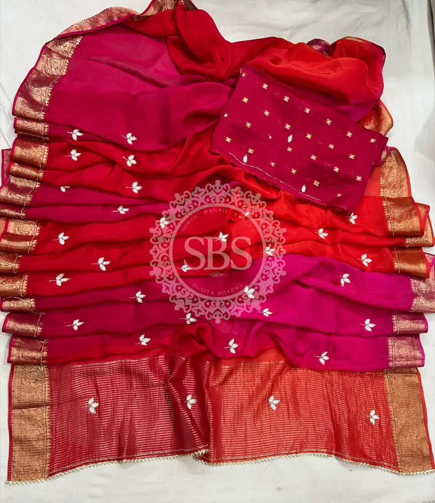 PURE HO SILK BOOTA SAREE – sbsjaipur